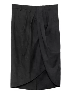 JNBY Draped Asymmetric Midi Skirt - Grey