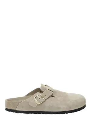 BIRKENSTOCK Boston Exquisite Suede Clogs - Beige