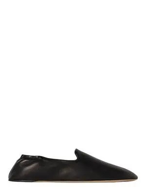 THE ROW Casa Slipper In Lamb Nappa Leather - Black