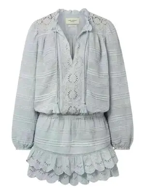 MARANT ETOILE Isabel Marant Preya Broderie Anglaise Dress - Blue