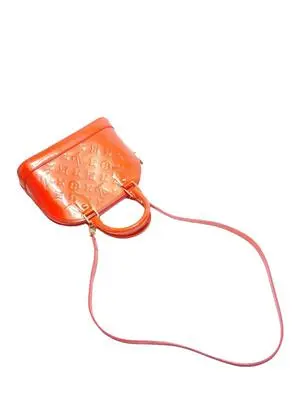 LOUIS VUITTON Monogram Vernis Alma Bb Handbag - Orange