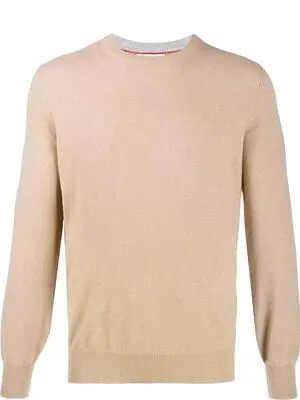 Brunello Cucinelli Cashmere Crew Neck Pullover - Neutrals