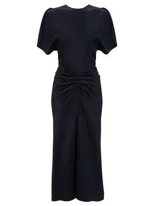 Victoria Beckham Victoria Beckham Bela Midi Dress Blue