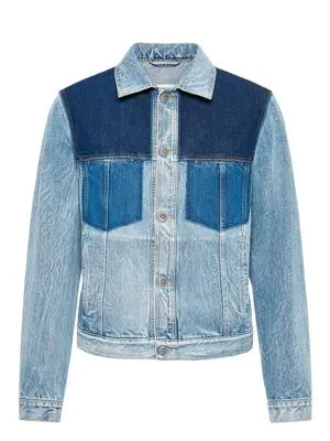 MAISON MARGIELA Patchwork Denim Trucker Jacket - Blue