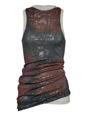 MAISON MARGIELA Sequin Embellished Asymmetrical Top - Multicolour