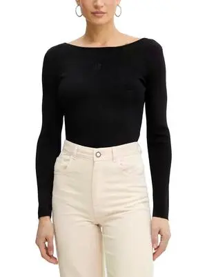 Armani Exchange Ribbed Long-sleeve Sweater - Black