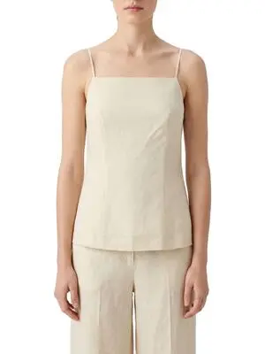 SEMICOUTURE Semicouture Sleeveless Square Neck Top Yellow