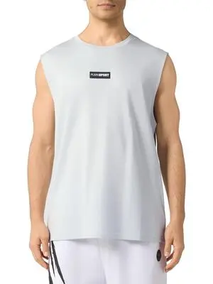 PLEIN SPORT Sleeveless Crewneck Tank Top - Turquoise