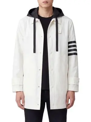 Thom Browne Technical Fabric Windbreaker Jacket - White