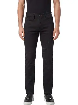 Philipp Plein Embellished Slim Fit Jeans - Black