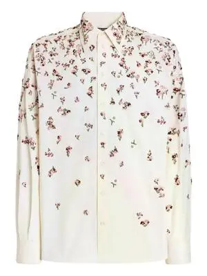 Dolce & Gabbana Cotton Shirt With Embroidery - Neutrals