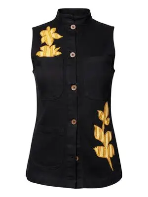 UP-FUSE Patchwork Honeycomb Vest - Yellow