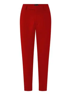 Layo G Cropped Crimson Stretch Dress Pants Tall - Red