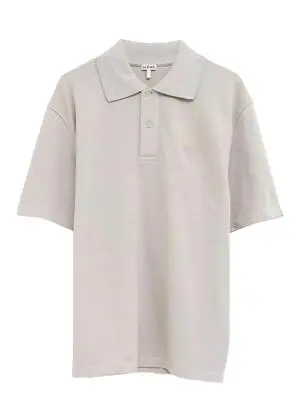 Loewe Anagram-embroidered Polo Shirt - Grey