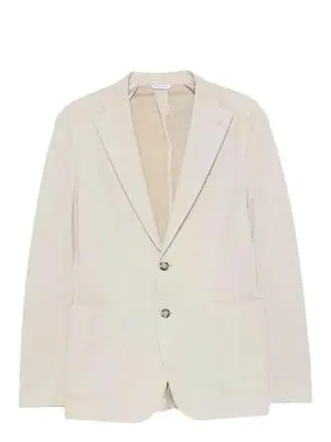 MANUEL RITZ Single-breasted Notch-lapel Blazer - Neutrals