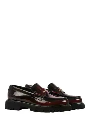 Karl Lagerfeld Lowell Leather Loafers - Red
