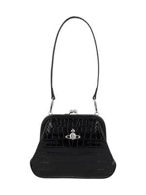 VIVIENNE WESTWOOD Orb Clasp Clutch Bag - Black