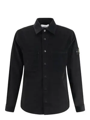 Stone Island Corduroy Shirt - Black