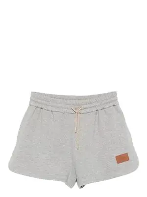 Fendi Logo Patch Track Shorts - Grey
