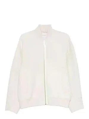 Sportmax Ribbed-trim Zip-up Jacket - Neutrals