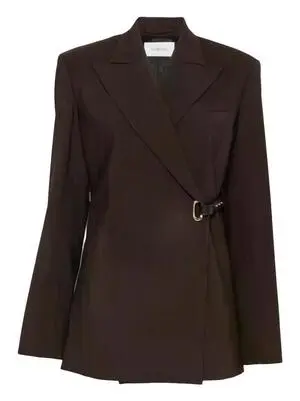 Sportmax Belted Wrap-style Blazer - Brown
