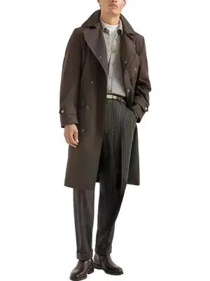 BRUNELLO CUCINELLI Virgin Wool, Cashmere And Silk Knit Shirt