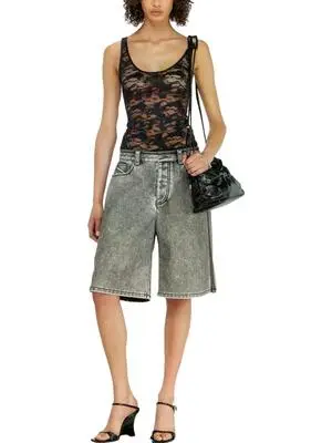 DIESEL® Camouflage Lace Top - Black