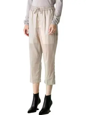Rick Owens Astaires Cropped Drawstring Trousers - Neutrals