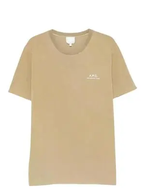 A.p.c. Rue Madame Logo-print T-shirt - Neutrals
