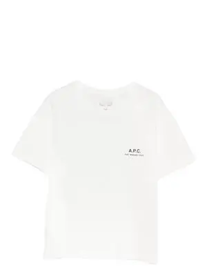 A.p.c. Logo Print Cotton T-shirt - White