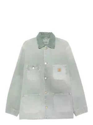 Carhartt Work In Progress Corduroy-collar Logo-patch Jacket - Green