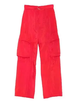 THE FRANKIE SHOP Belted Cargo Pants - Red