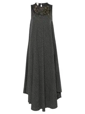 ANTONIO MARRAS VINTAGE Antonio Marras Vintage 2020s Pinstriped Embellished Dress