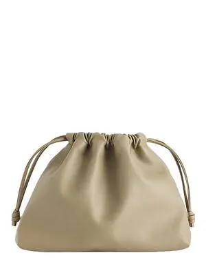 THE FRANKIE SHOP Faux Leather Pouch - Sage