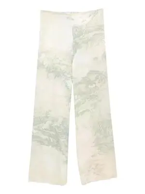 Roberto Cavalli 2000s Abstract Print Trousers - Neutrals