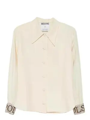 Moschino Embellished Cuff Shirt - Neutrals