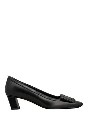ROGER VIVIER Roger Vivier Belle Vivier Leather Pumps With Reptile Print Inserts Black