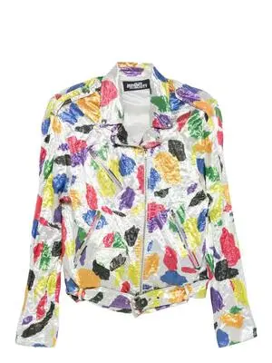 JEREMY SCOTT Jeremy Scott Printed Biker Jacket