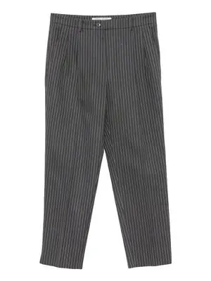 Miu Miu Cotton Pinstripe Tailored Trousers - Grey