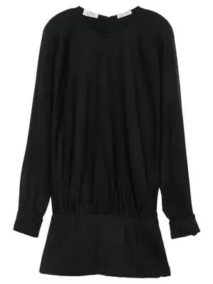 Valentino Garavani Pleated Mini Dress - Black