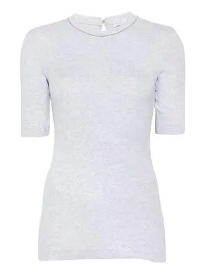 Brunello Cucinelli Monili-trim T-shirt - Grey