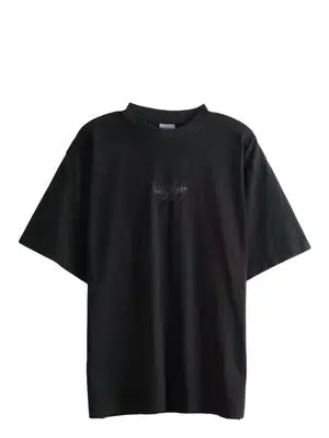 Balenciaga Logo Print T-shirt - Black