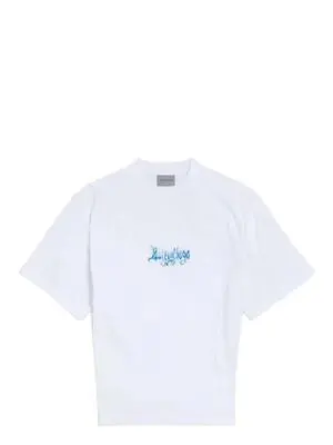 Balenciaga Logo Print T-shirt - White