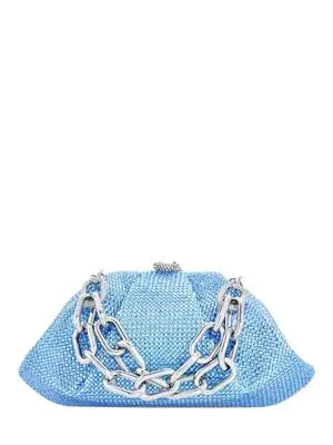 Judith Leiber Judith Leiber Gemma Crystal-Embellished Clutch Bag Blue