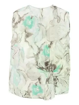 JNBY Twist-pleated Sleeveless Top - Green
