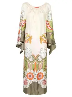 La DoubleJ Goddess Placed Dress - Neutrals