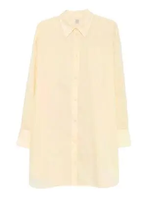 TOTEME Embroidered Logo Shirt - Yellow