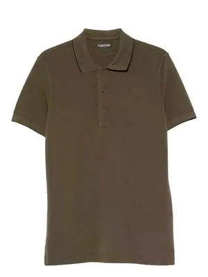 TOM FORD Tipped-collar Polo Shirt - Green