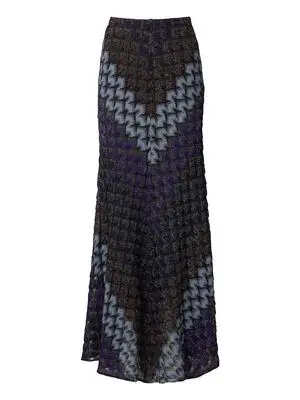 Missoni Knitted Lame Maxi Skirt - Multicoloured