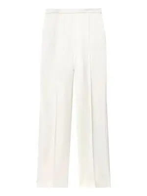 Another Tomorrow Pintuck Straight-leg Viscose Trousers - Neutrals